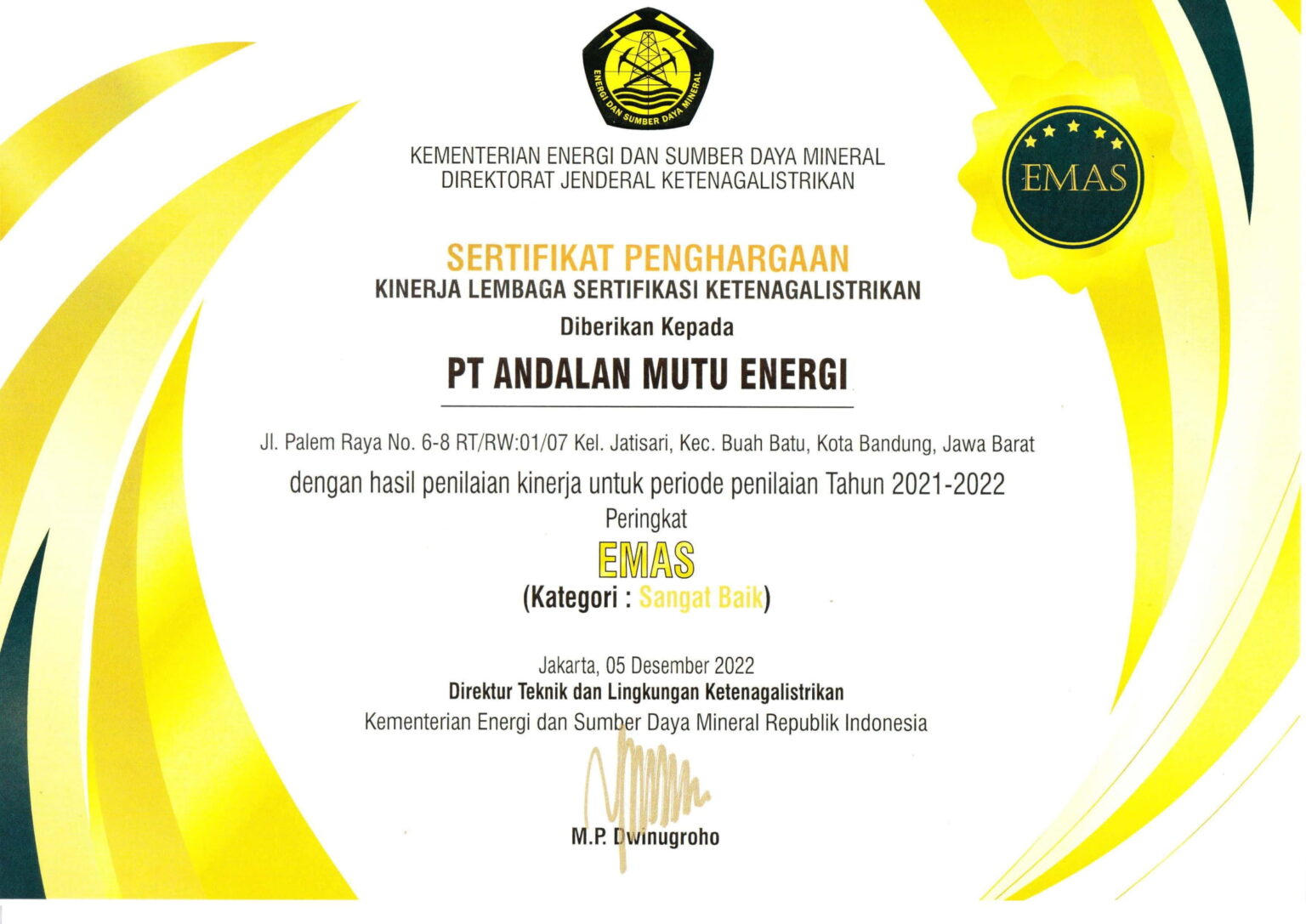 PT. Andalan Mutu Energi - Lembaga Inspeksi Teknik