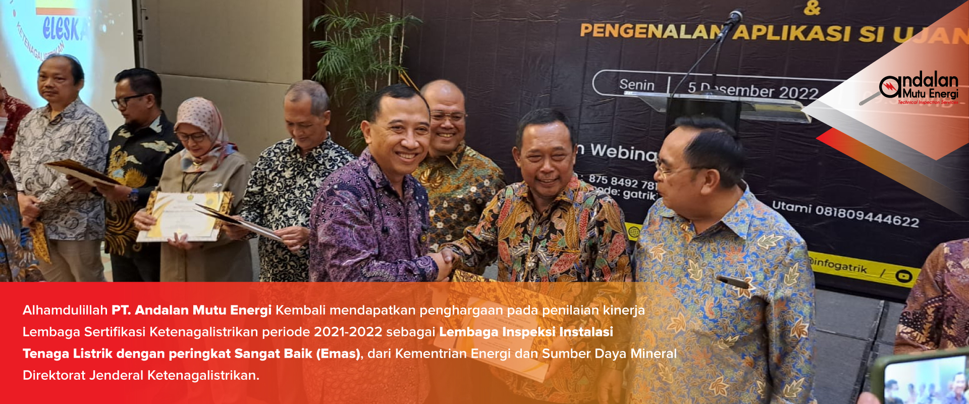 WebBanner_Penghargaan – PT Andalan Mutu Energi
