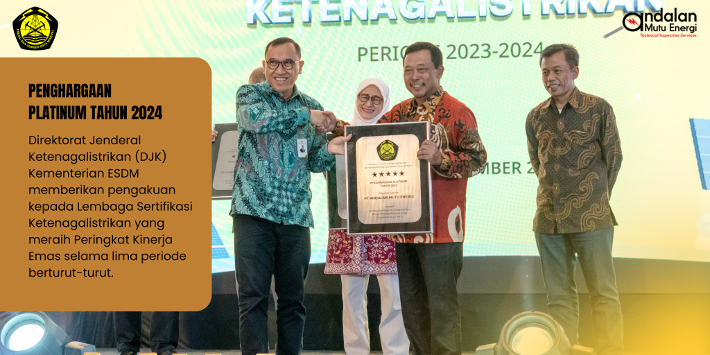 Penghargaan Platinum – PT Andalan Mutu Energi | Lembaga Inspeksi Teknik